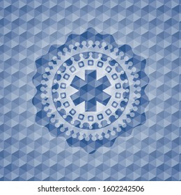 Emergency Cross Icon Inside Blue Badge Stock Vector (Royalty Free ...