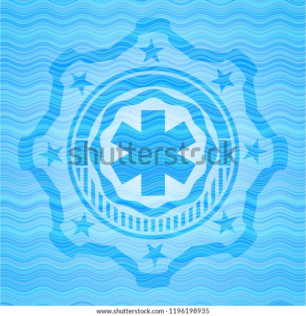Emergency Cross Icon Inside Light Blue Stock Vector (Royalty Free ...