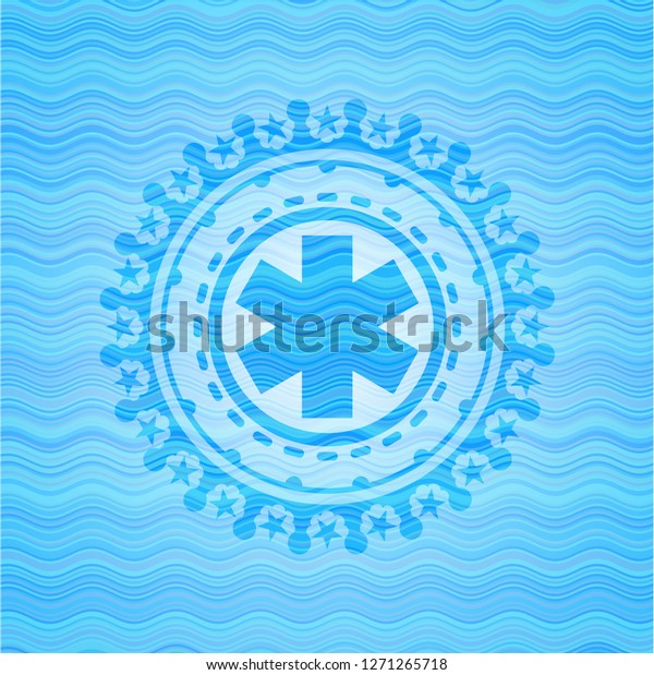 Emergency Cross Icon Inside Light Blue Stock Vector (Royalty Free ...