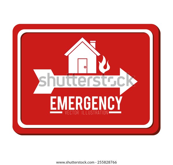 Emergency Design Over White Background Stock Vector (Royalty Free ...