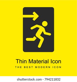 Emergency Exit Bright Yellow Material Minimal Stock Vector (Royalty ...