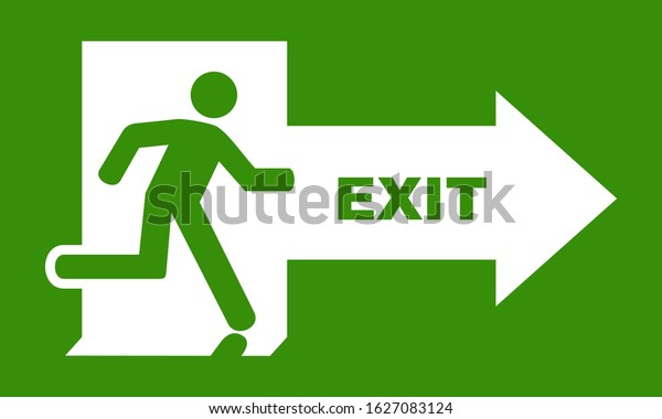 Emergency Exit Escape Route Sign 스톡 벡터(로열티 프리) 1627083124 | Shutterstock