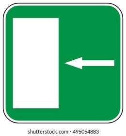 Emergency Exit Left Escape Route Sign Stock Vector (Royalty Free ...