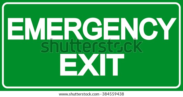 Emergency Exit Sign Stock Vector (Royalty Free) 384559438 | Shutterstock