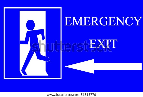 Emergency Exit Sign Stock Vector (Royalty Free) 51515776 | Shutterstock
