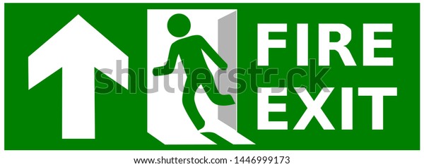 Emergency Fire Exit Sign Show Way Stock Vector (Royalty Free ...