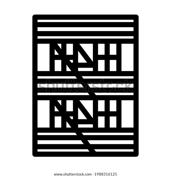Emergency Fire Ladder Icon Bold Outline Stock Vector (Royalty Free ...
