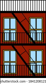 Emergency Fire Ladder Icon Editable Outline: เวกเตอร์สต็อก (ปลอดค่า ...