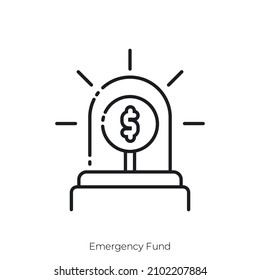 Emergency Fund Icon Outline Style Icon Stock Vector (Royalty Free ...