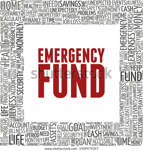 Emergency Fund Vector Illustration Word Cloud Stock Vector (Royalty ...