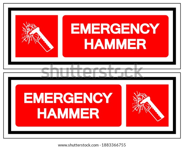 Emergency Hammer Symbol Sign Vector Illustration Stock Vector (Royalty ...