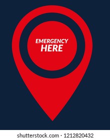 Start Here Slogan On Map Pin Stock Vector (Royalty Free) 1598576923