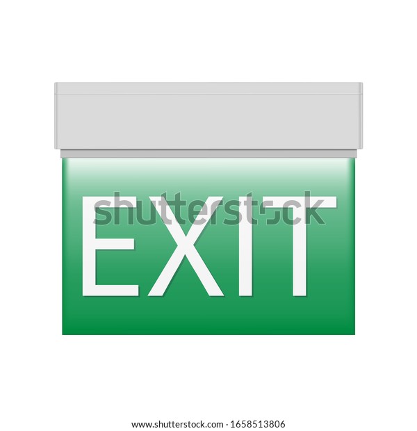 Emergency Light Signage Realistic Vector Illustration Stock Vector ...