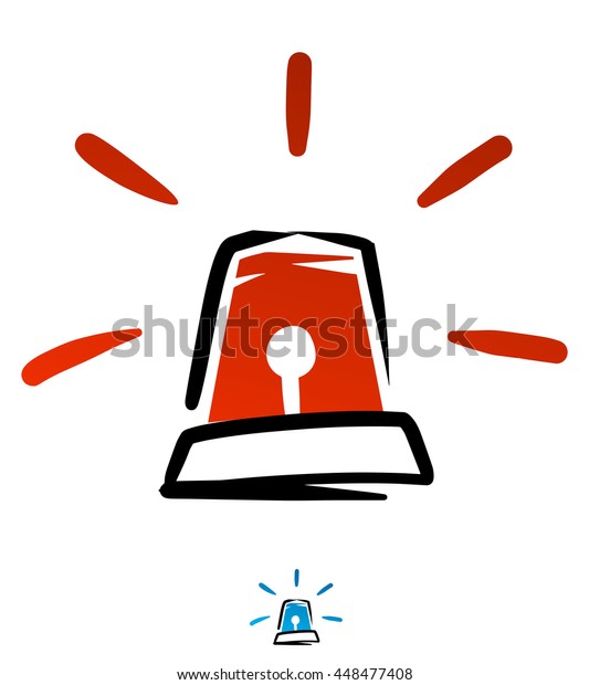 Emergency Light Sketch Illustration Stock Vector (Royalty Free ...