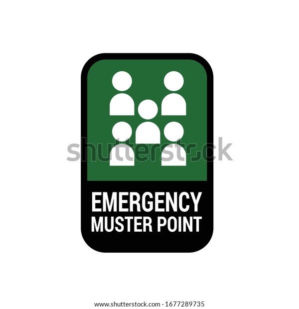 Emergency Muster Point Signvector Illustration Stock Vector (Royalty ...
