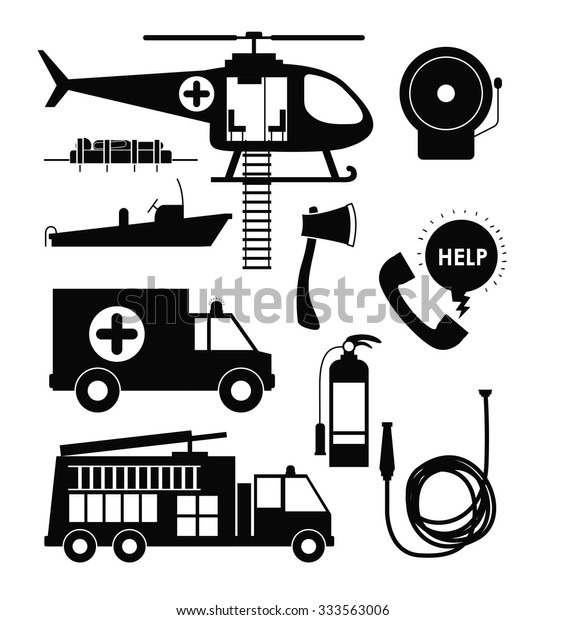 Emergency Service Design Vector Illustration Eps10 Stock Vector ...