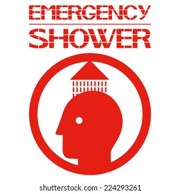 Emergency Shower Safety Poster Use Natural Stock Vector (Royalty Free ...