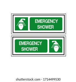 Vektor Stok Emergency Shower Symbol Sign Vector Illustration (Tanpa ...