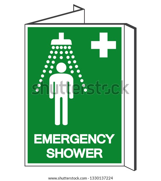 Emergency Shower Symbol Sign Vector Illustration Stock Vector (Royalty ...
