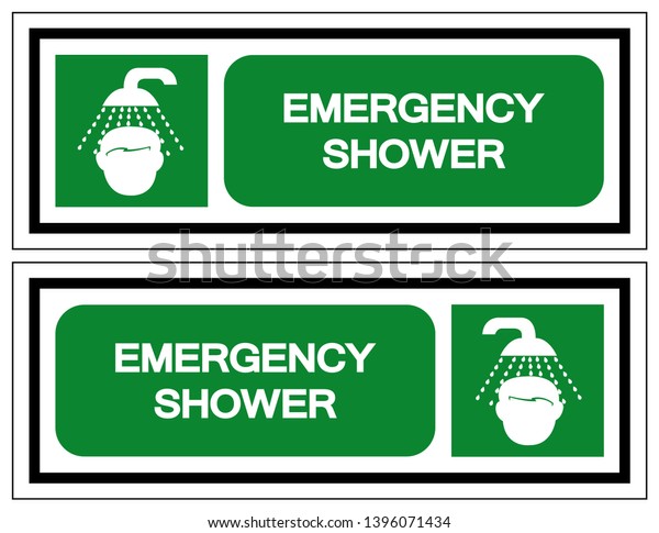Emergency Shower Symbol Sign Vector Illustration Stock Vector (Royalty ...