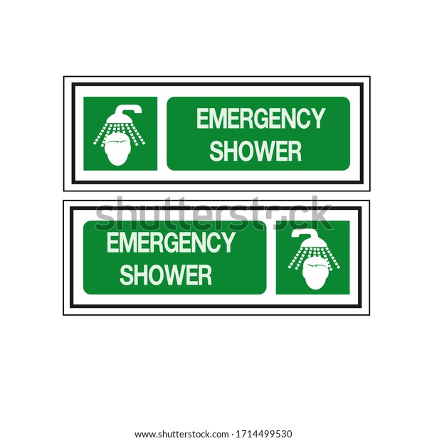 Emergency Shower Symbol Sign Vector Illustration Stock Vector (Royalty ...