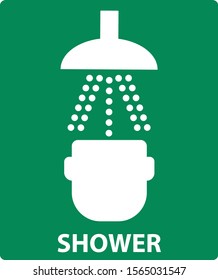 Emergency Shower Vector Sign Esp10 Stock Vector (Royalty Free ...