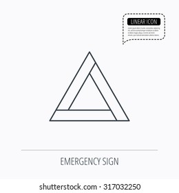 Emergency Sign Icon Caution Triangle Sign Stock Vector (Royalty Free ...
