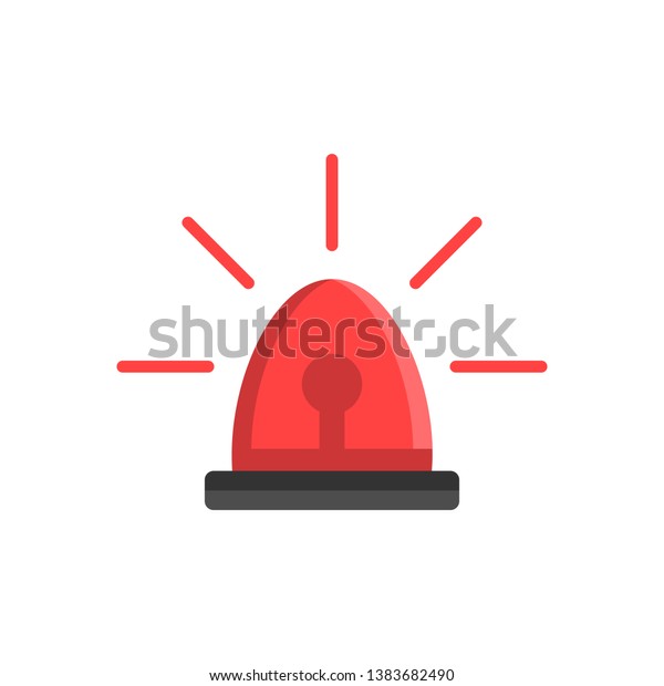 Emergency Siren Icon Flat Style Police Stock Vector (Royalty Free ... Emergency Siren Icon Flat Style Police Stock Vector (Royalty Free ...