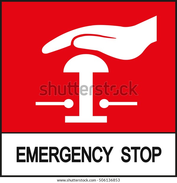 Emergency Stop Sign Stock Vector (Royalty Free) 506136853