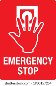 Emergency Stop Sign Vector Safety Icon: Vector có sẵn (miễn phí bản ...