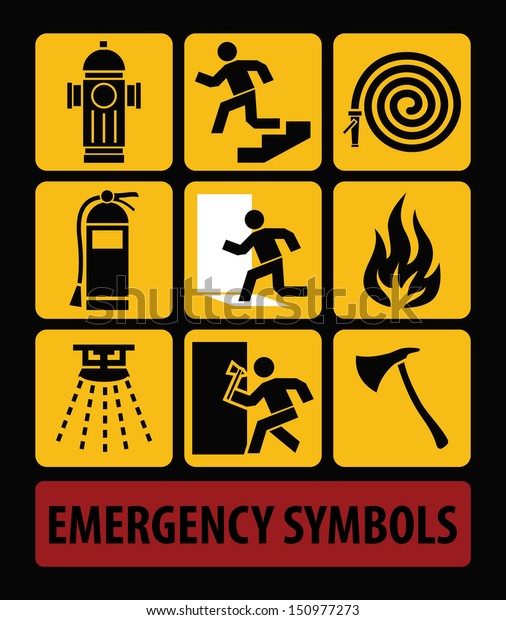 Emergency Symbols: เวกเตอร์สต็อก (ปลอดค่าลิขสิทธิ์) 150977273 ...