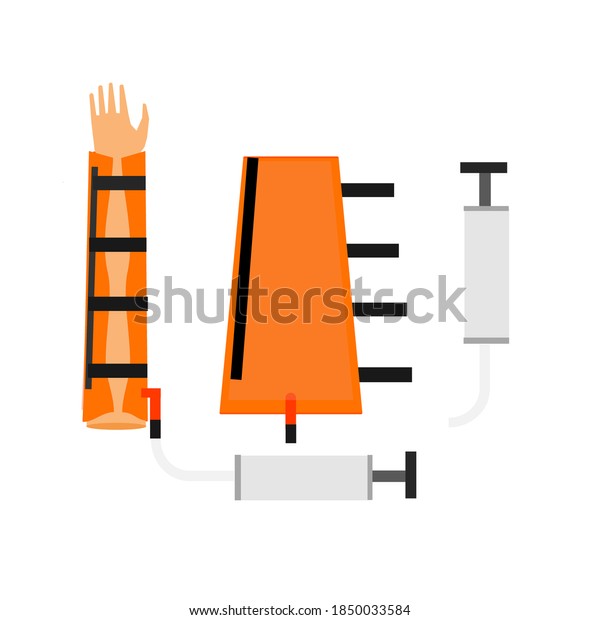 Emergency Vacuum Splints On White Background Stock Vector (Royalty Free ...