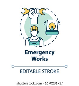 Emergency Work Concept Icon Urgent Repair Stock Vector (Royalty Free ...