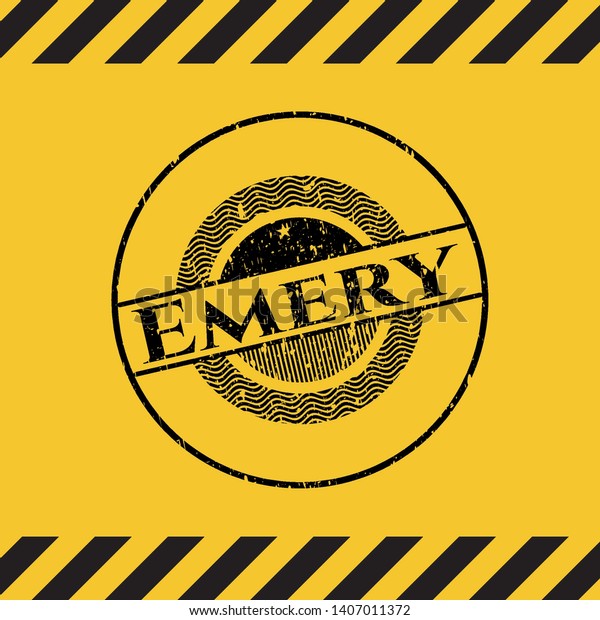 Emery Inside Warning Sign Black Grunge Stock Vector (Royalty Free ...