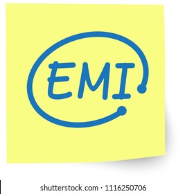 Emi Reminder Note Icon Eps 10 Stock Vector (Royalty Free) 1116250706 ...