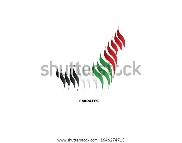 Emirates Map Uae Beautiful Line Work Stock Vector (Royalty Free ...