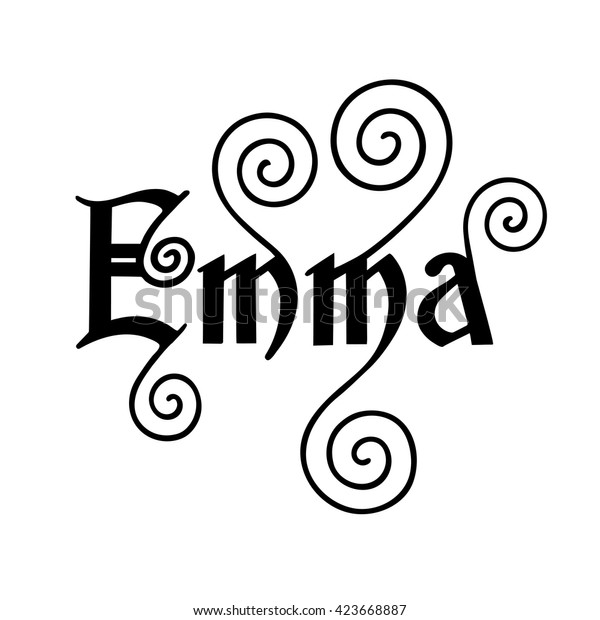 Emma Stock Vector Illustration Typographic Print Stock Vector (Royalty ...