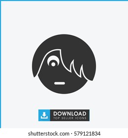 Emo Emoticon Icon Illustration Isolated Vector Stock Vector (Royalty ...