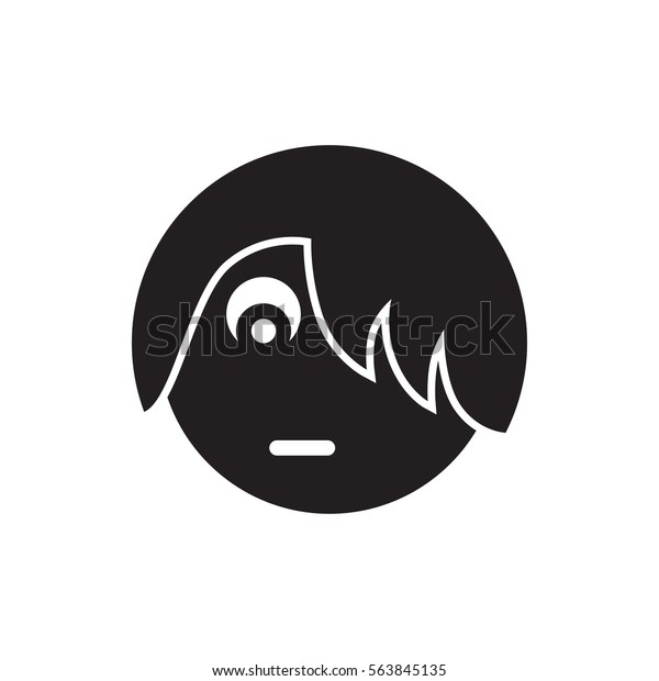 Emo Emoticon Icon Illustration Isolated Vector: เวกเตอร์สต็อก (ปลอดค่า ...