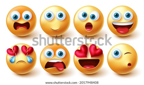 Emoji Characters Vector Set Emoticon Characters Stock Vector (Royalty ...