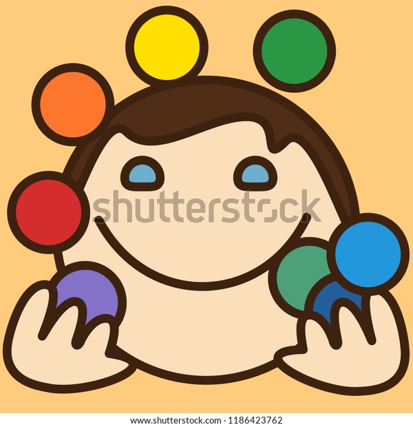 Emoji Circus Juggler That Juggling Balls Stock Vector (Royalty Free ...