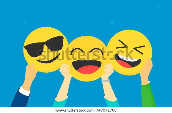 Emoji Concept Vector Illustration Happy Men Stock Vector (Royalty Free ...