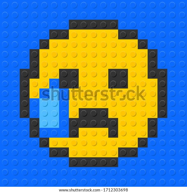 Emoji Crying Pixel Art Icon Vector Stock Vector (Royalty Free) 1712303698