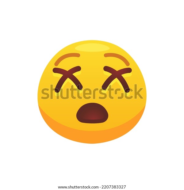 Emoji Died Face Flat Icon Web Stock Vector (Royalty Free) 2207383327 ...