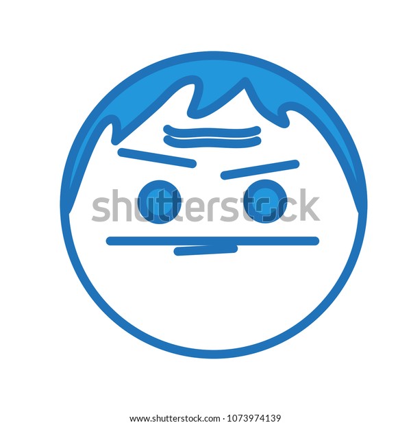 Emoji Dumbfounded Guy Furrowed Brows Frowned: เวกเตอร์สต็อก (ปลอดค่า ...