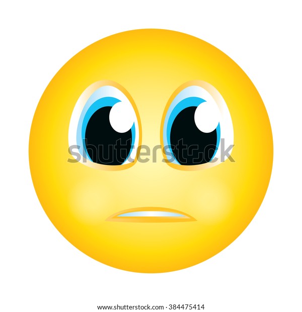 Emoji Emoticon No Reaction Expression Face 스톡 벡터(로열티 프리) 384475414 ...