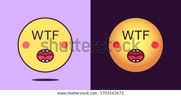 Emoji Face Icon Phrase Wtf Irritated 库存矢量图（免版税）1703563672 | Shutterstock