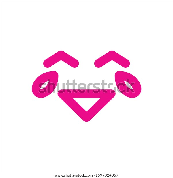 Emoji Face Lough Crying Vector: vetor stock (livre de direitos ...