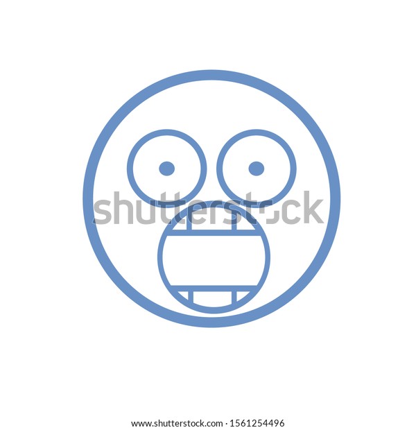 Emoji Face Screaming Emoticon Screaming Face Stock Vector (Royalty Free ...