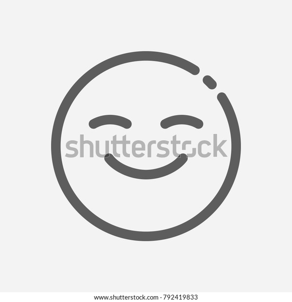 Emoji gezicht smiley icoon lijn symbool. stockvector (rechtenvrij ...